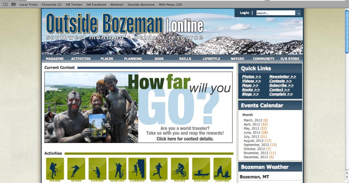 10 Things To Do on the All-New OutsideBozeman.com | Outside Bozeman