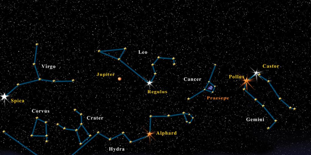 spring night sky constellations